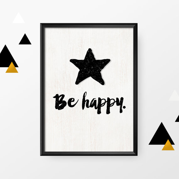 Affiche A4 : Be happy - Créa Bisontine